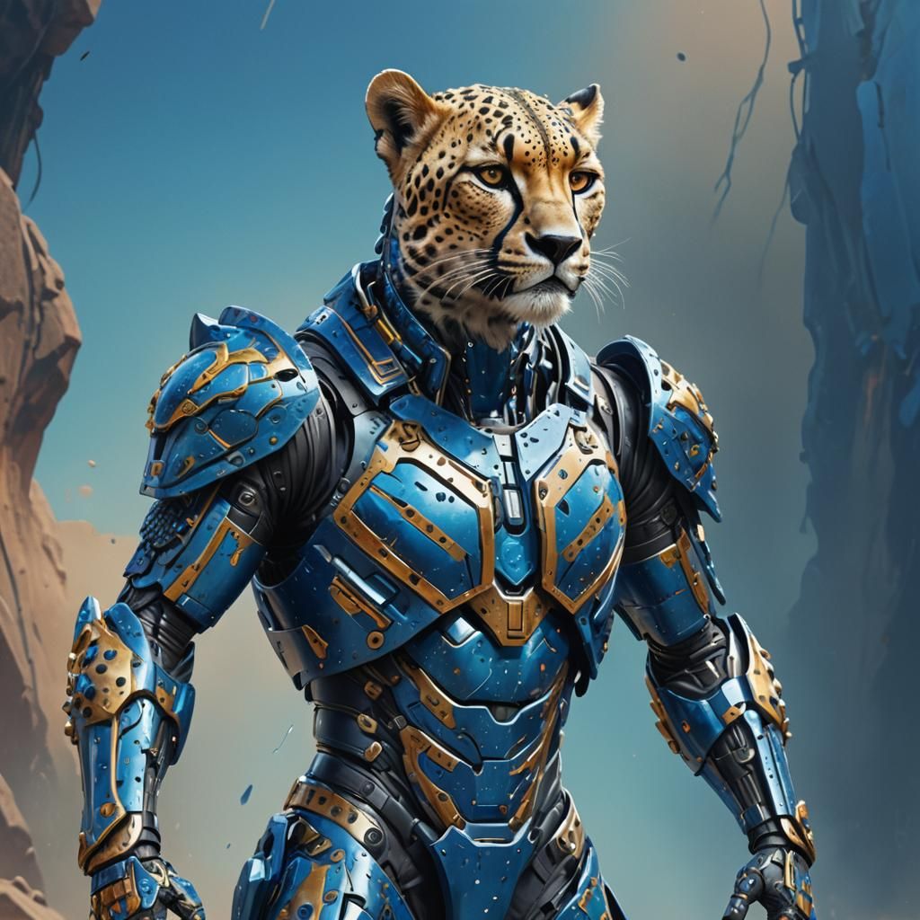 Cyber Cheetah - AI Generated Artwork - NightCafe Creator