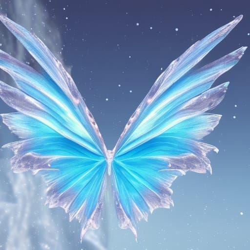 ice butterfly - AI Generated Artwork - NightCafe Creator