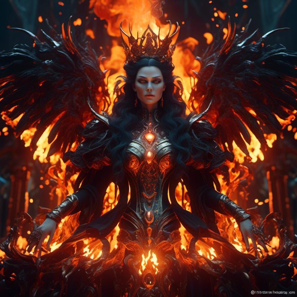 Fire Queen - AI Generated Artwork - NightCafe Creator
