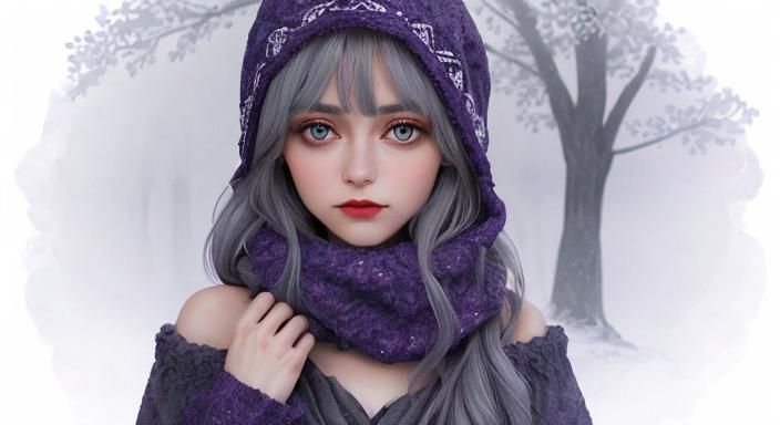 "I am shy..." - very adorable and cute starry grumpy girl with a small ...