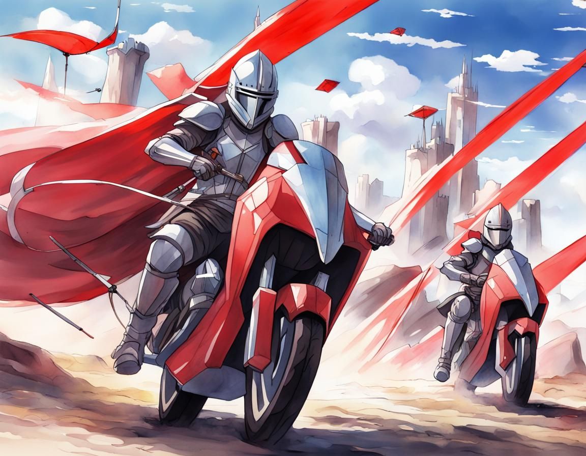 Motorcycle Knights - AI Generated Artwork - NightCafe Creator