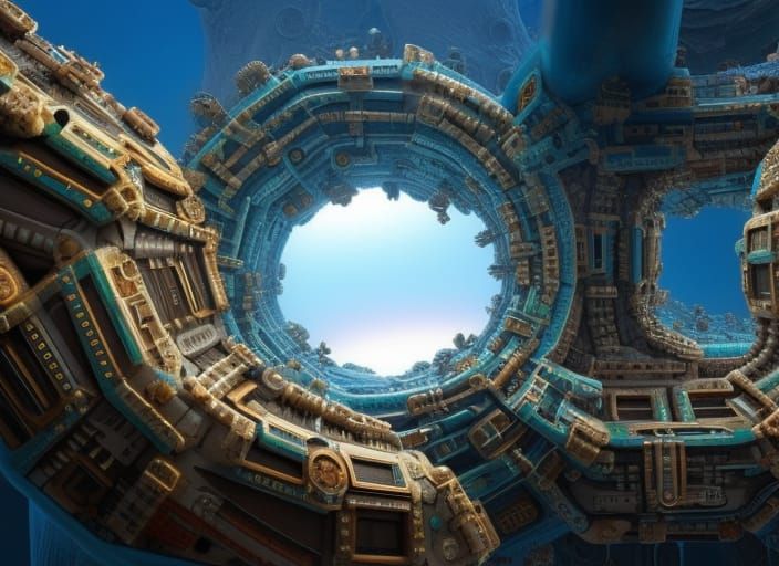 Byzantine Space Port - AI Generated Artwork - NightCafe Creator