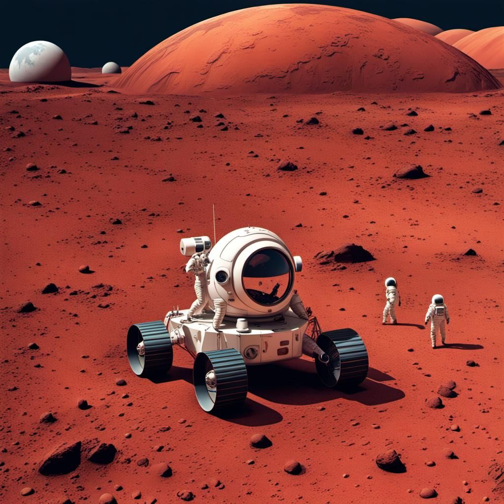 Colonizing mars (A) - AI Generated Artwork - NightCafe Creator