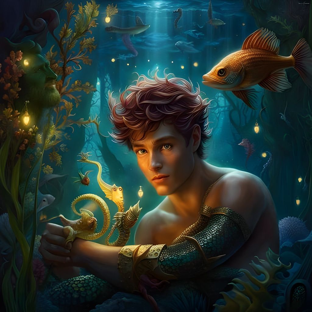 The Merman Prince - AI Generated Artwork - NightCafe Creator