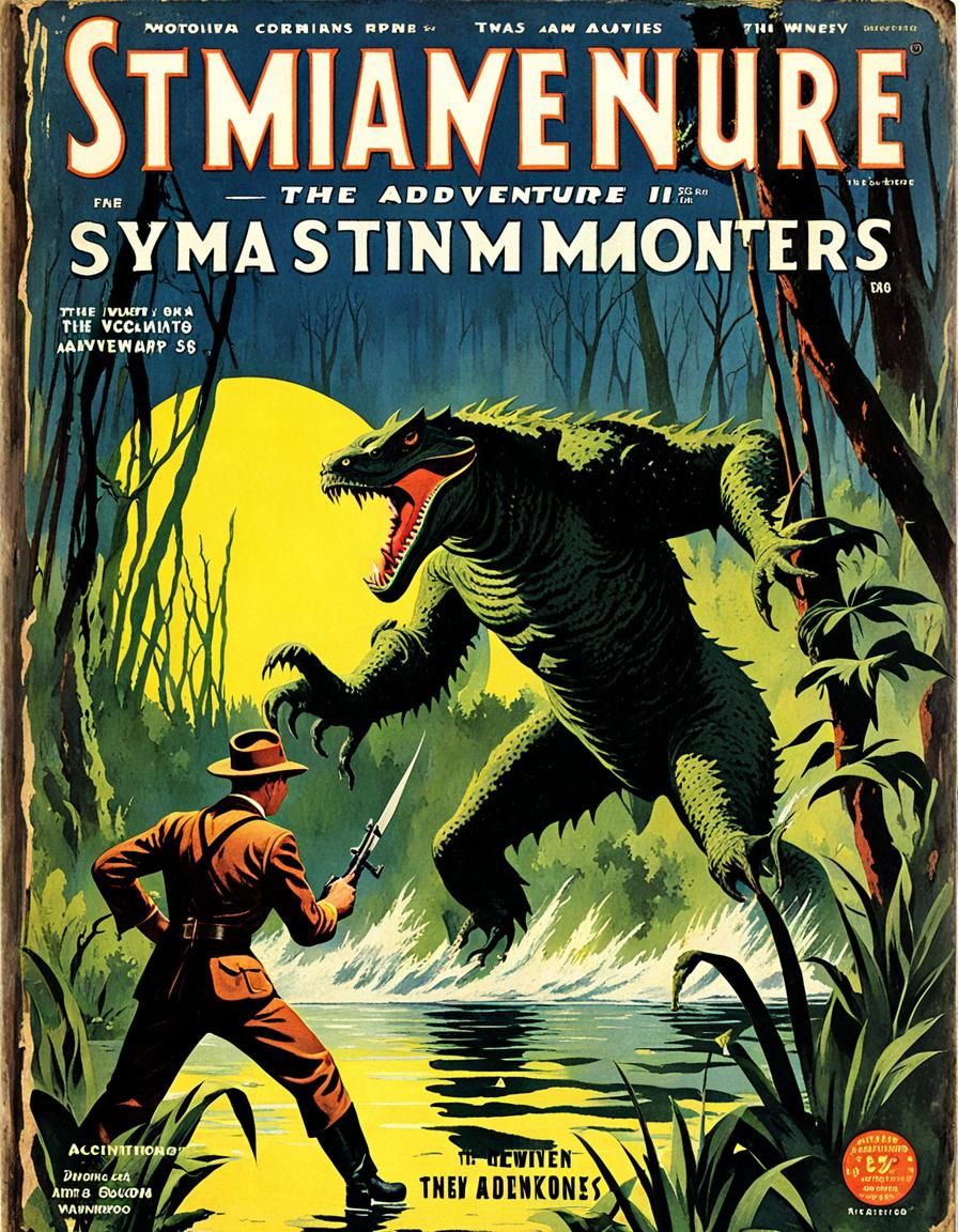 Pulp Swamp Cover #4 - AI Generated Artwork - NightCafe Creator