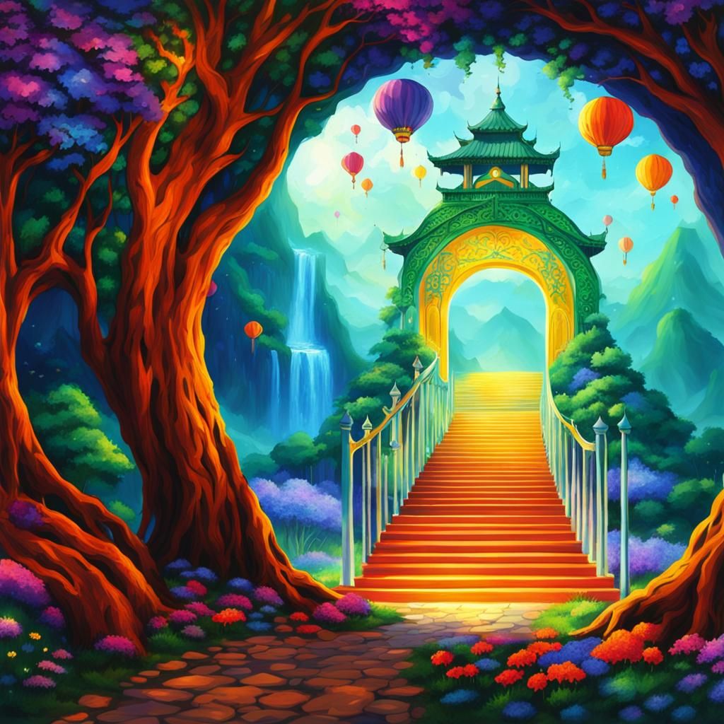 The Dream Gate Beckons You With Vivid Colors - AI Generated Artwork ...