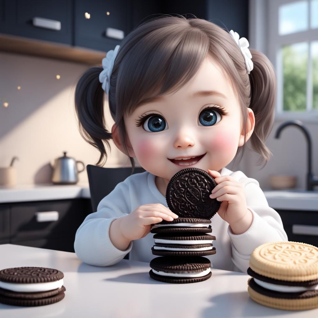 Eating Oreos! - AI Generated Artwork - NightCafe Creator