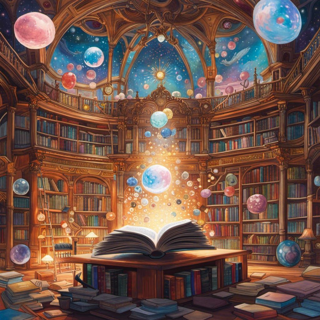 Library of Magic - AI Generated Artwork - NightCafe Creator