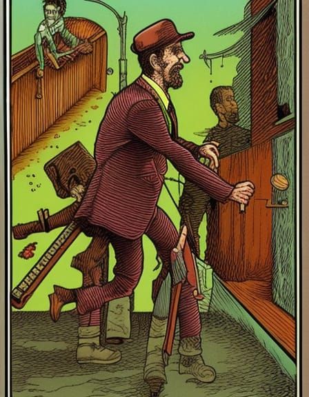 Backstabbing by Robert (R Crumb) Crumb - AI Generated Artwork ...