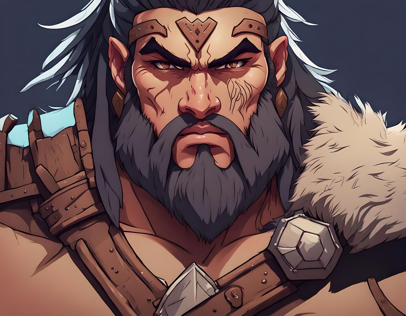 Barbarian KDM style 2 - AI Generated Artwork - NightCafe Creator