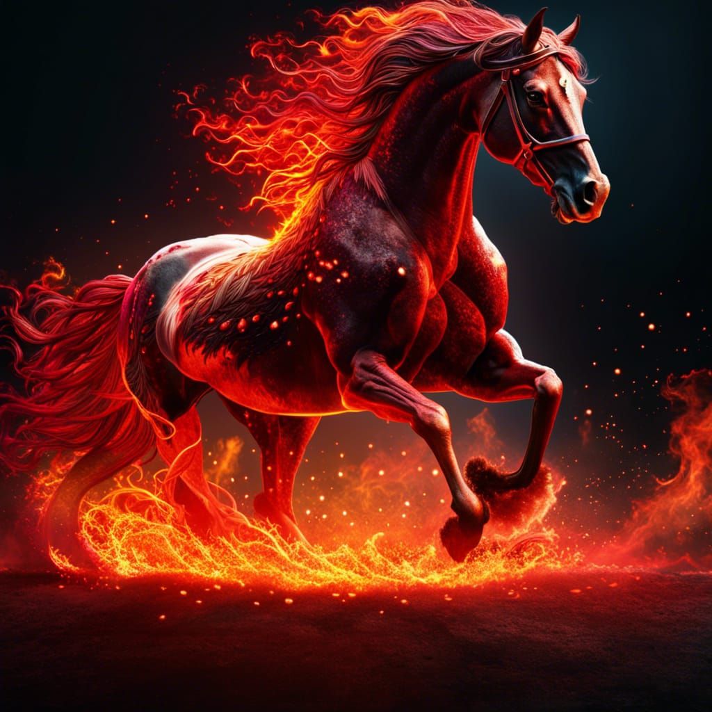 fire horse - AI Generated Artwork - NightCafe Creator