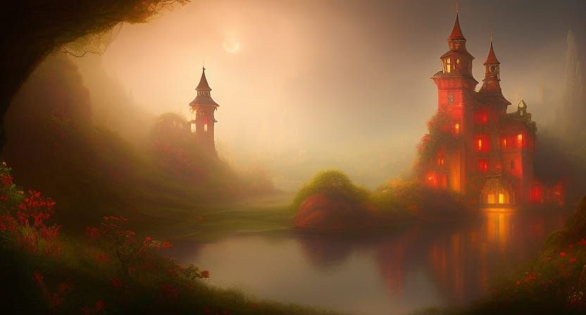 Red castle - AI Generated Artwork - NightCafe Creator