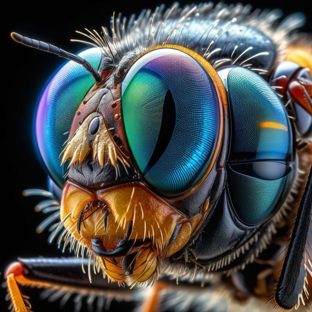 Bug morph - Hyper-Realistic Fly Eye Reflects Nuclear Detona...