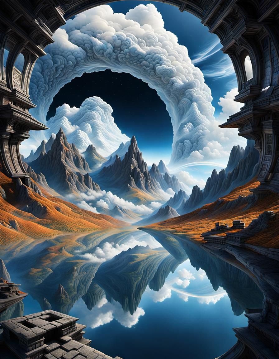 Beyond The Clouds - AI Generated Artwork - NightCafe Creator