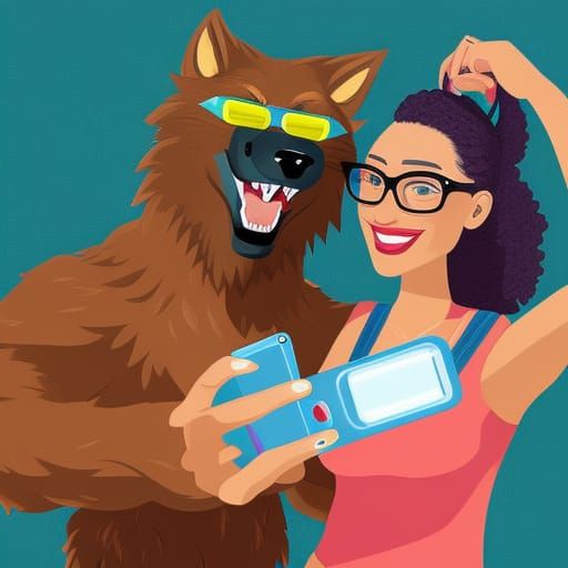 Werewolf Selfies VI - AI Generated Artwork - NightCafe Creator