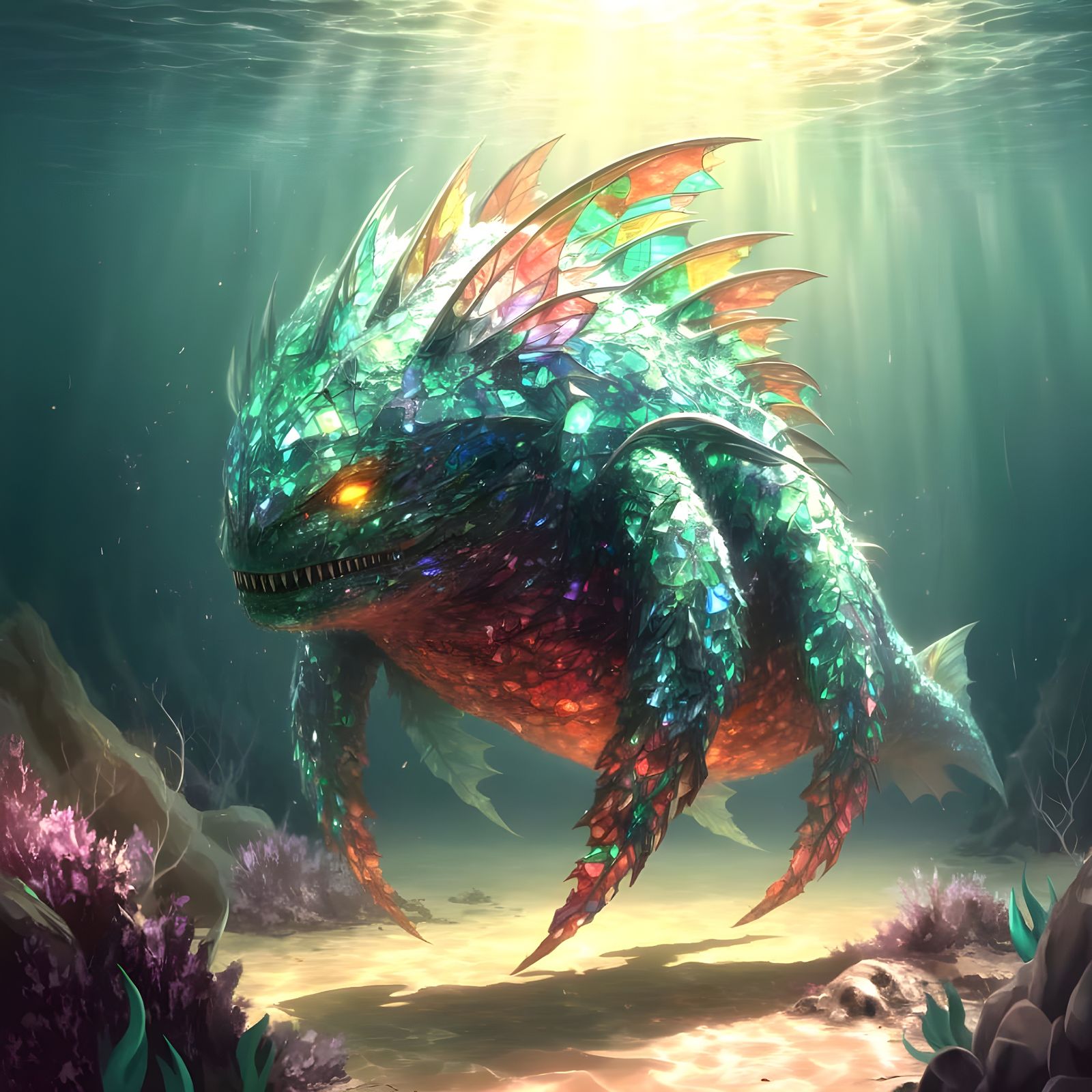 Aquatic glass shard monster - Aquatic glass shard monster