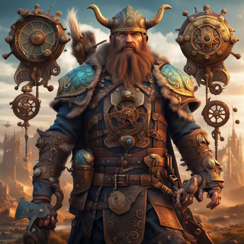 Steampunk viking Warrior. - AI Generated Artwork - NightCafe Creator