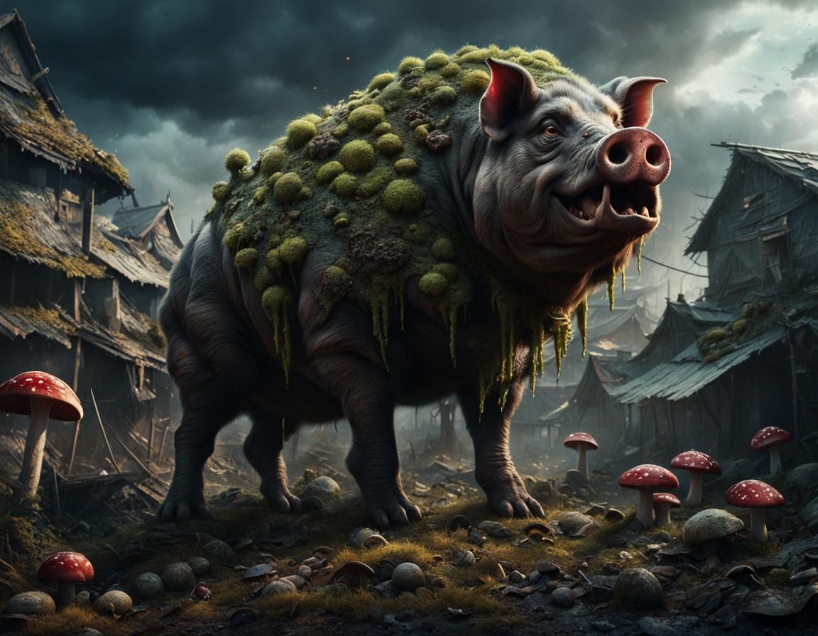Rotten Pig - AI Generated Artwork - NightCafe Creator