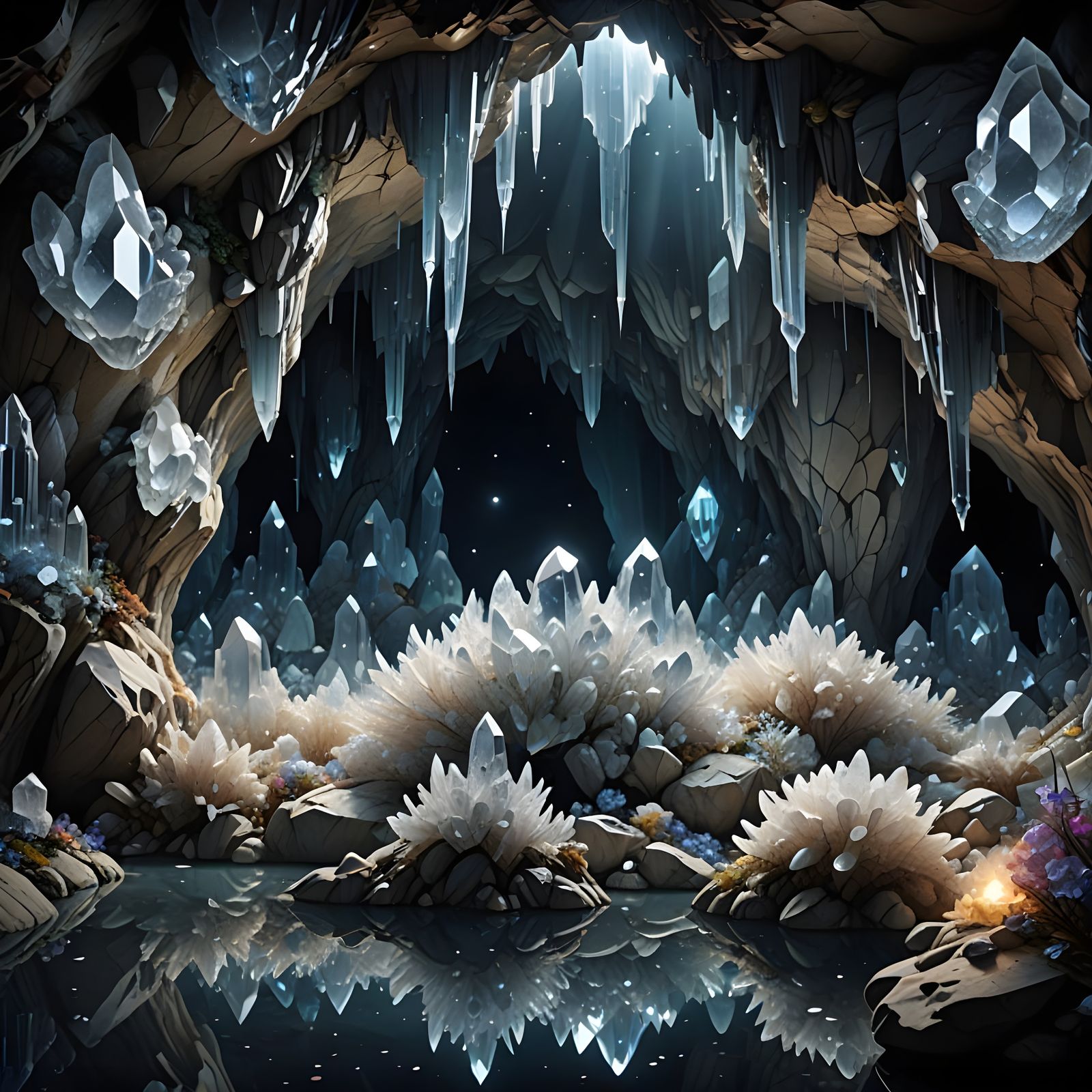 Inside a quartz cave - Inside a quartz cave