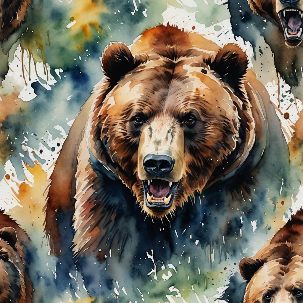 furious bear - AI Generated Artwork - NightCafe Creator