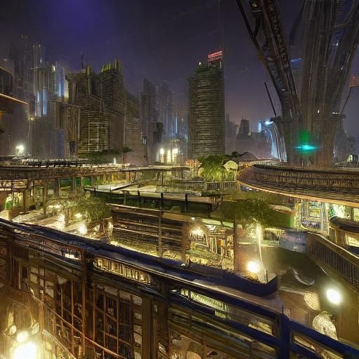 Subterranean Metropolis: Envision an underground city with towering ...