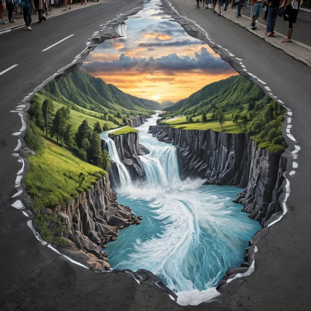 Chalk Fall - AI Generated Artwork - NightCafe Creator