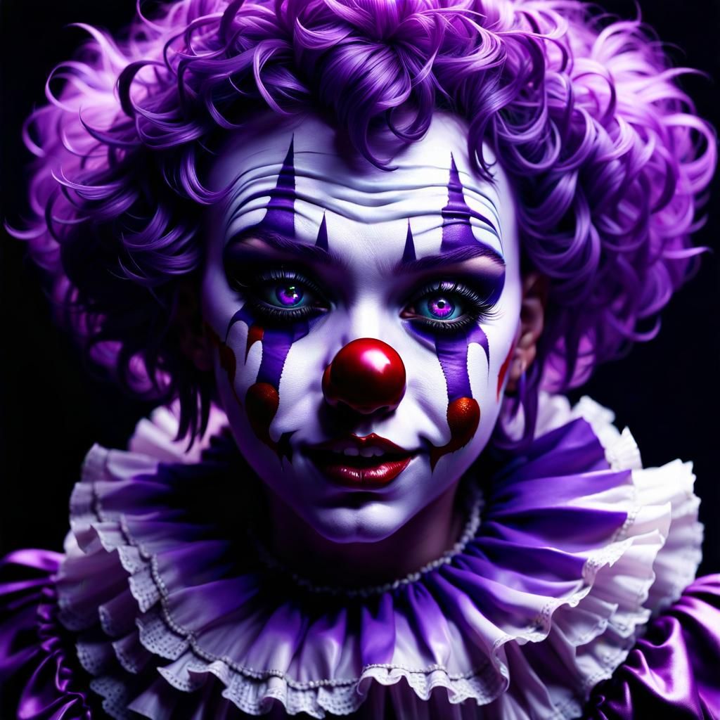 Purple clown - AI Generated Artwork - NightCafe Creator