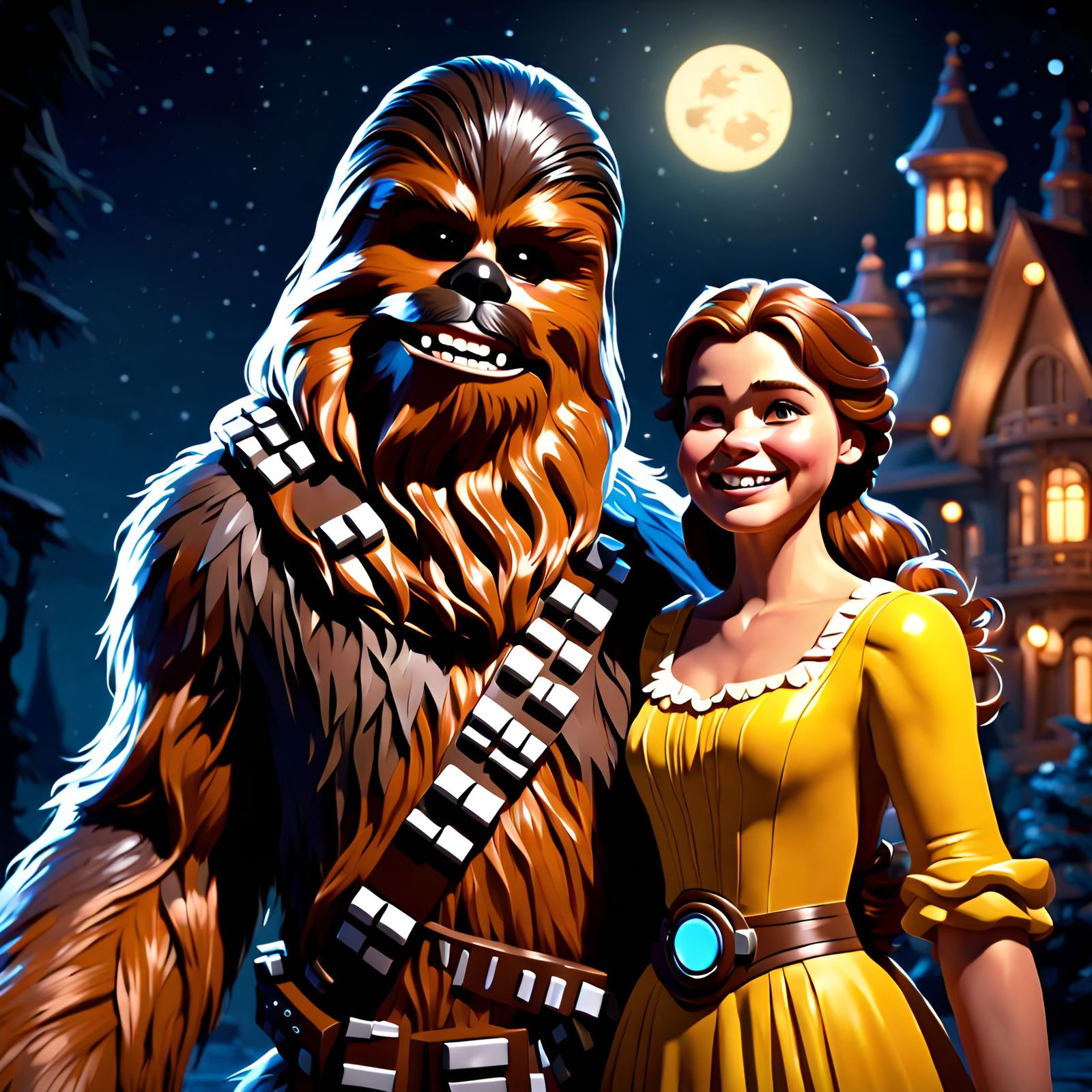 Beauty and the Bacca: Date Night - AI Generated Artwork - NightCafe Creator