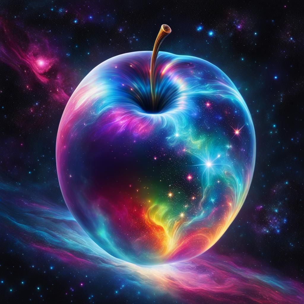 A Cosmic Apple - AI Generated Artwork - NightCafe Creator