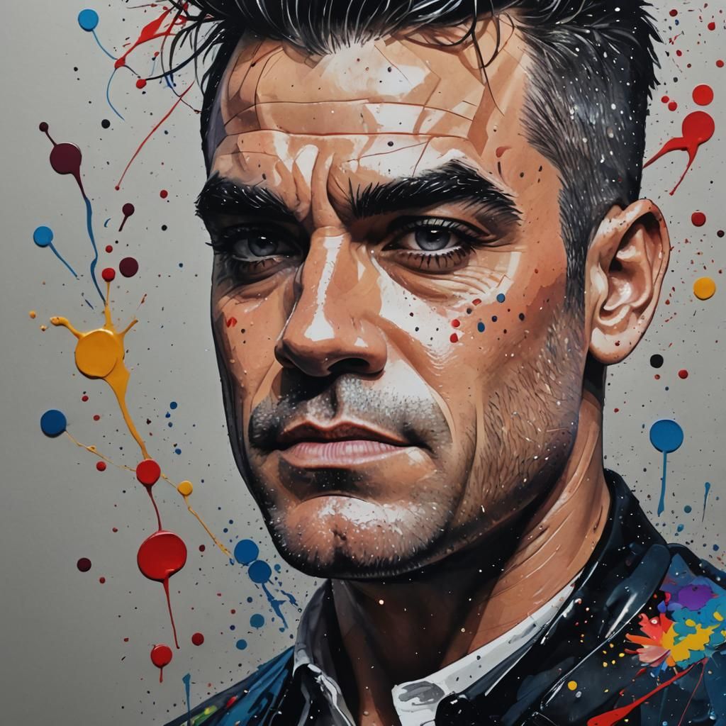 ROBBIE WILLIAMS - AI Generated Artwork - NightCafe Creator