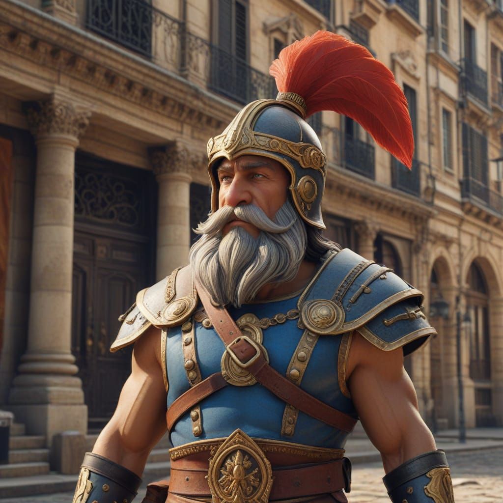 Hyper-Realistic Asterix in Modern Paris: A Timeles... - AI Art