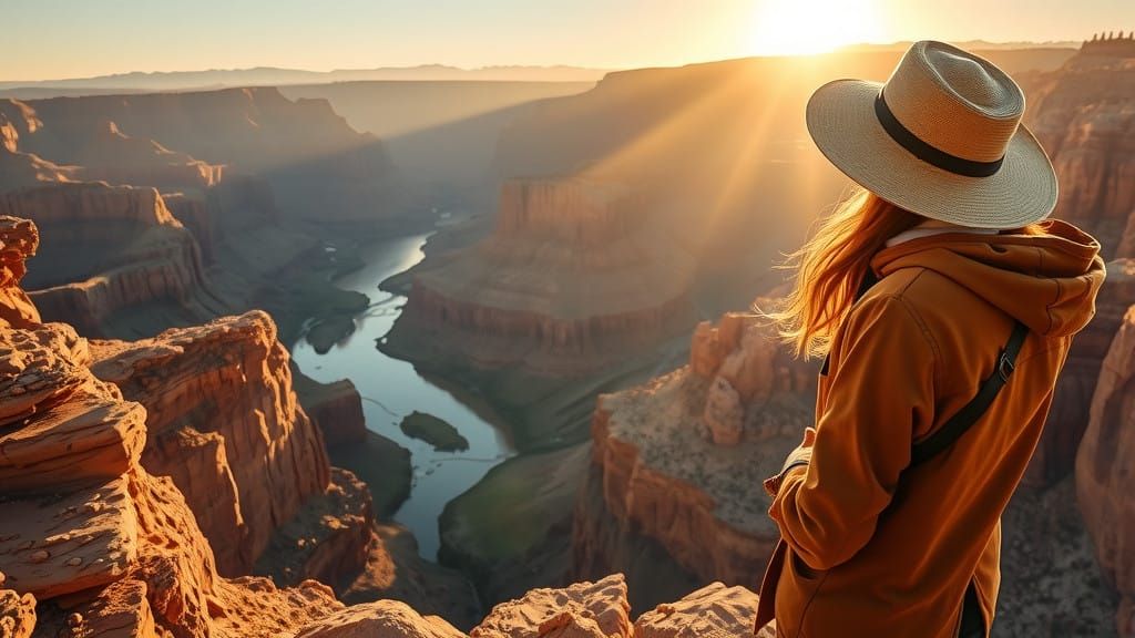 Grand Canyon Sunrise in Vibrant Hyper-Realism - AI Art