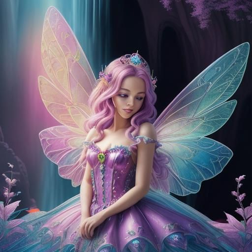 Amazingly Stunningly Beautiful colorful fancy fantasy fairy with ...