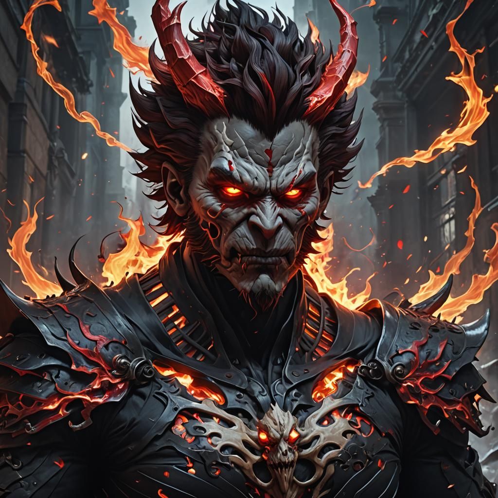 Akuma or Ma - AI Generated Artwork - NightCafe Creator