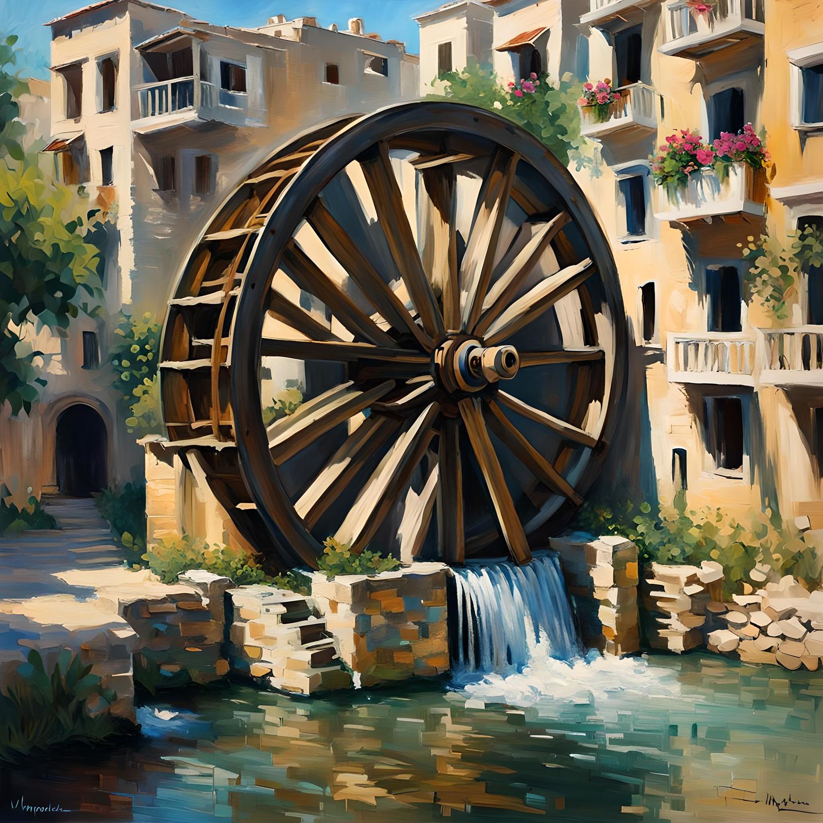 Waterwheel : r/nightcafe