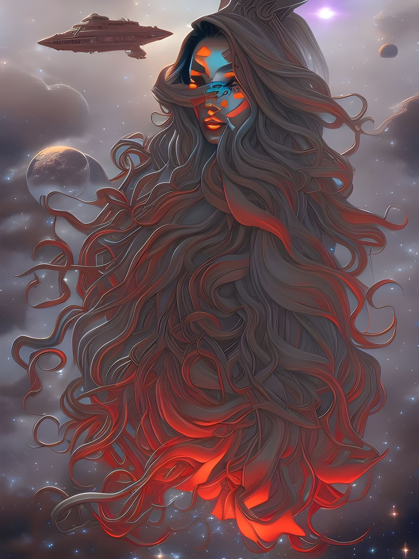 Stellara Fyre - The Space Pirates Cosmic Guardian - AI Generated ...