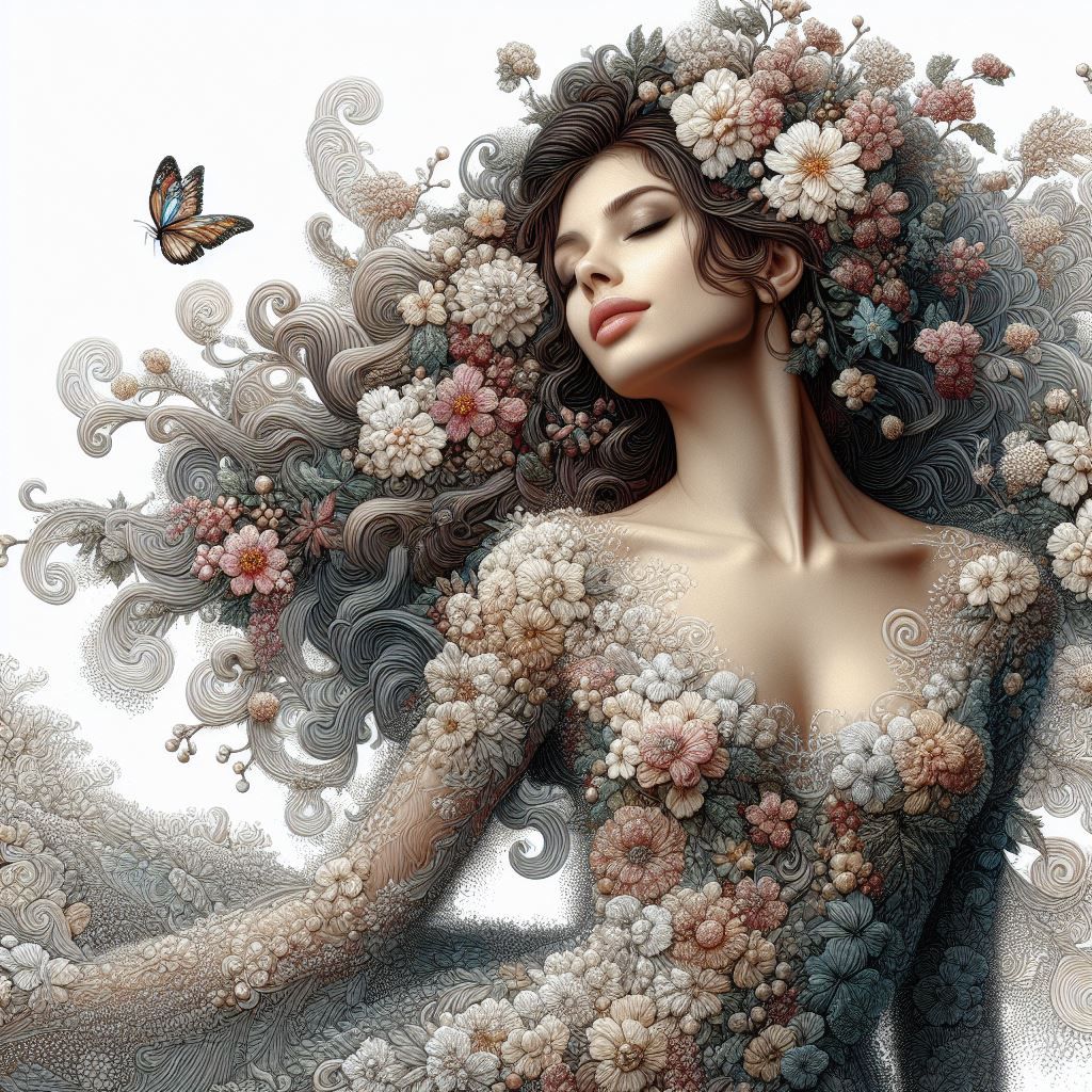 Great flourish Woman - AI Generated Artwork - NightCafe Creator