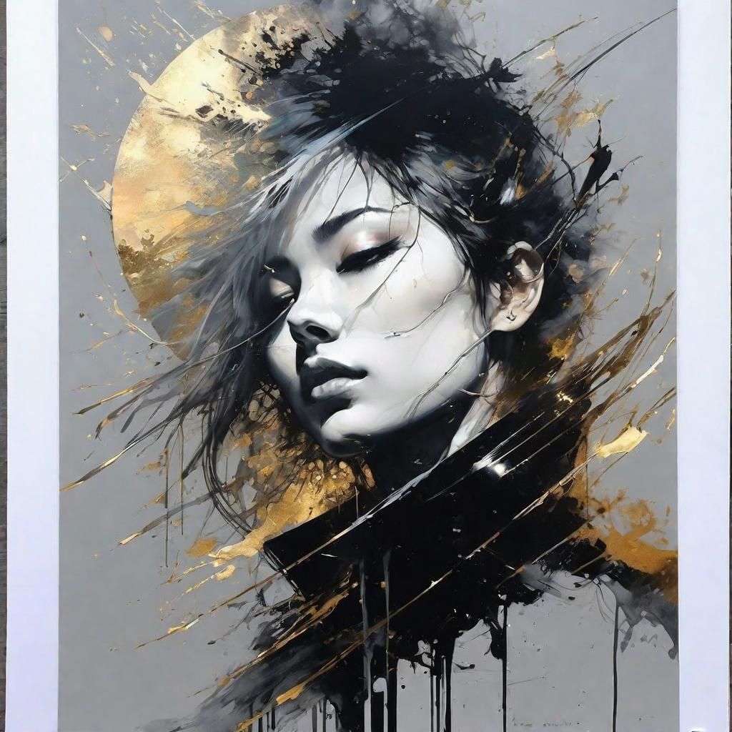 && Anmi portrait anime Art print. By Pino Daeni, Carne Griffiths, Junji ...