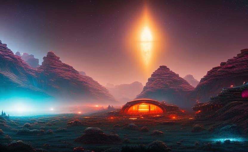 An abandoned alien settlement on exoplanets - AI Generated Artwork ...