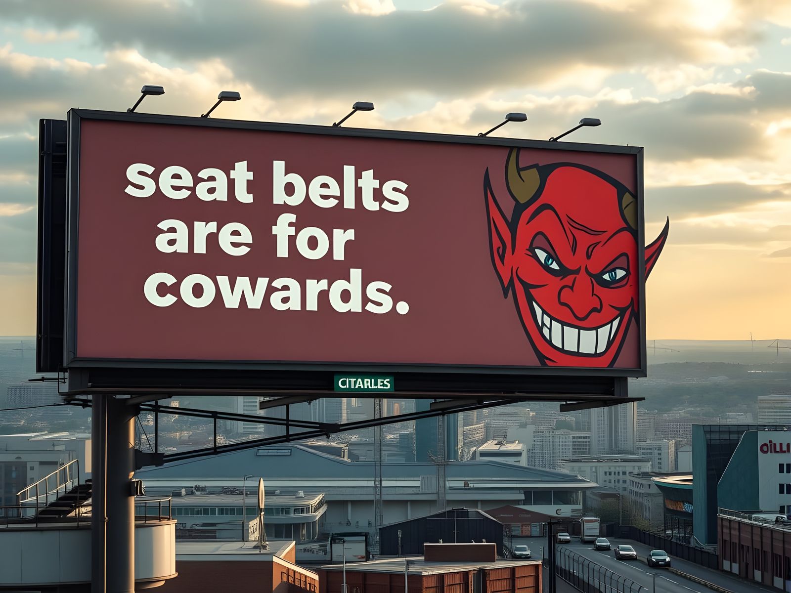 safety guide - Subversive Road Safety Billboard in a Bustlin...