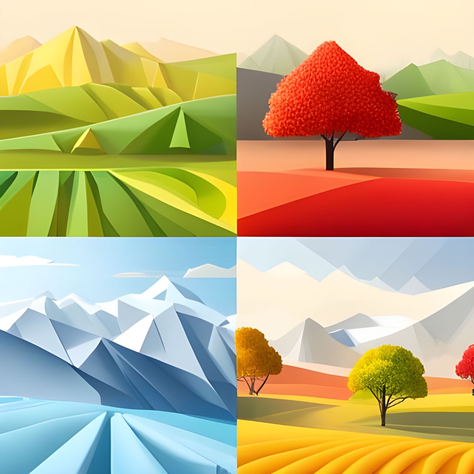 4 seasons - AI Generated Artwork - NightCafe Creator