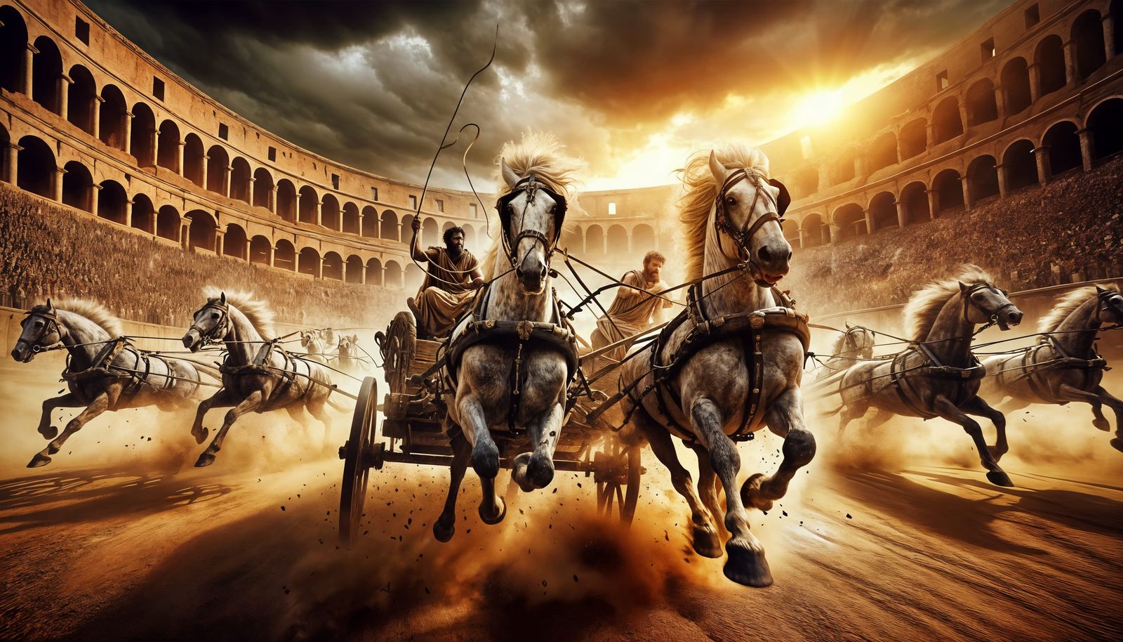 Chariot Race in the Colosseum of Rome