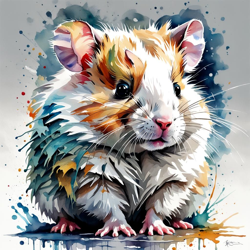 APPREHENSIVE HAMSTER - AI Generated Artwork - NightCafe Creator