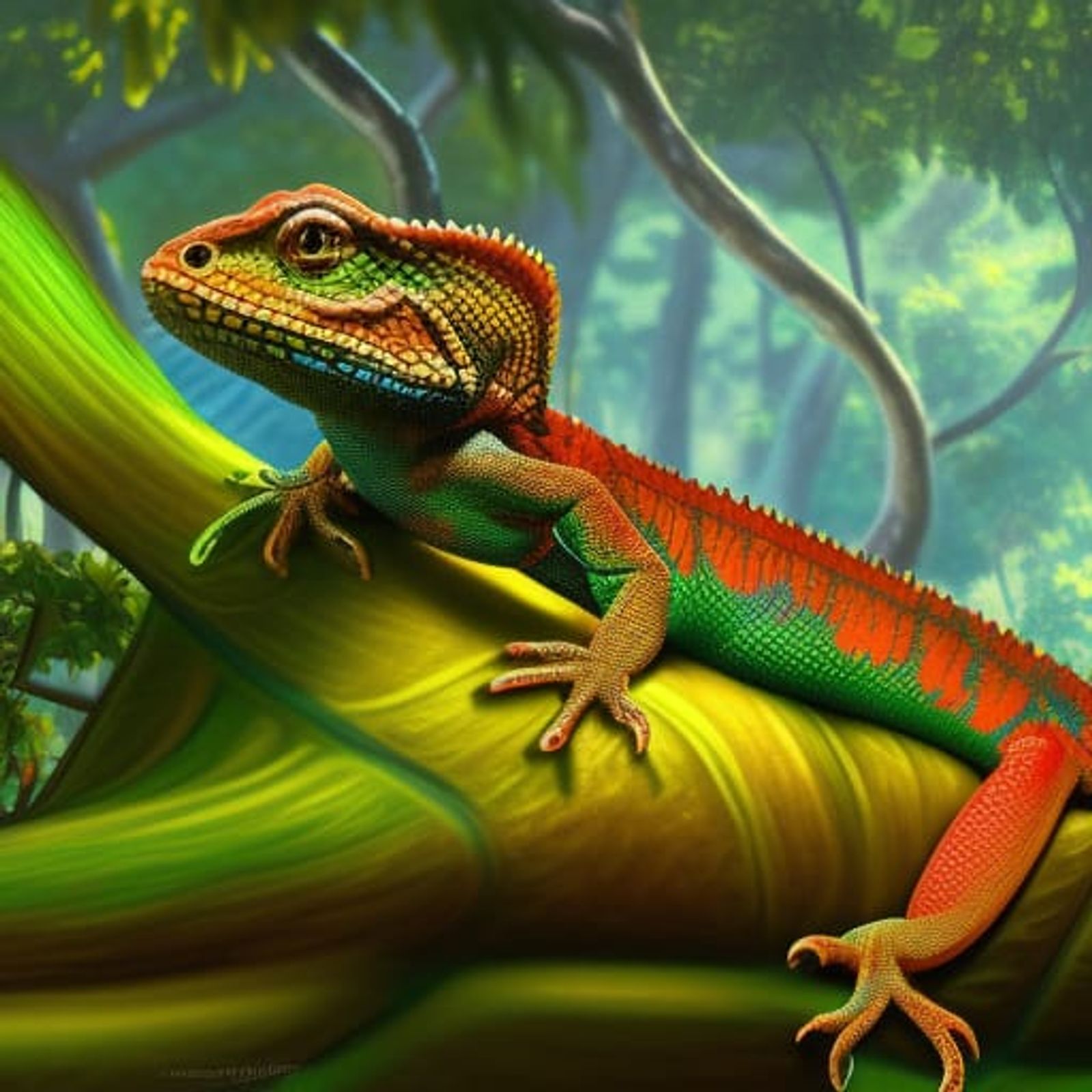Colorful Lizard Art