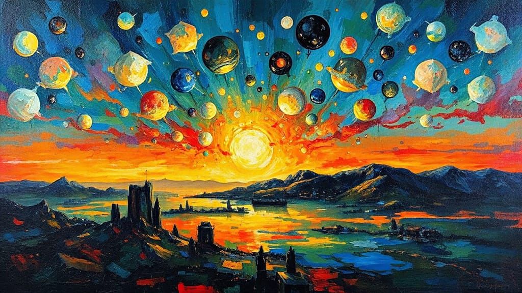 la fin de .... - Bosch-Inspired Apocalypse in Vibrant Neo-Im...