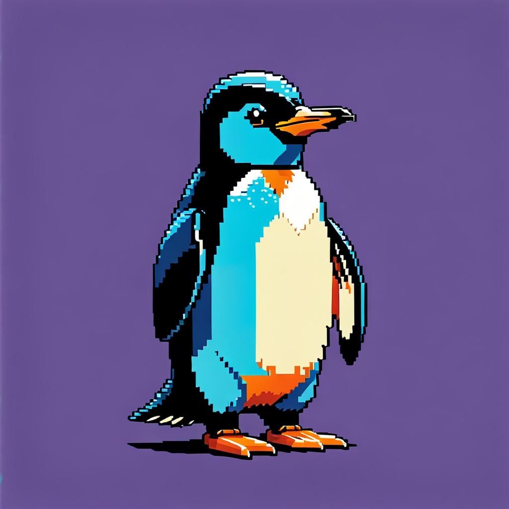 Pixel Penguin - AI Generated Artwork - NightCafe Creator