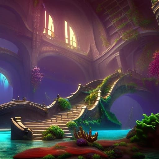 stairway to atlantis - AI Generated Artwork - NightCafe Creator