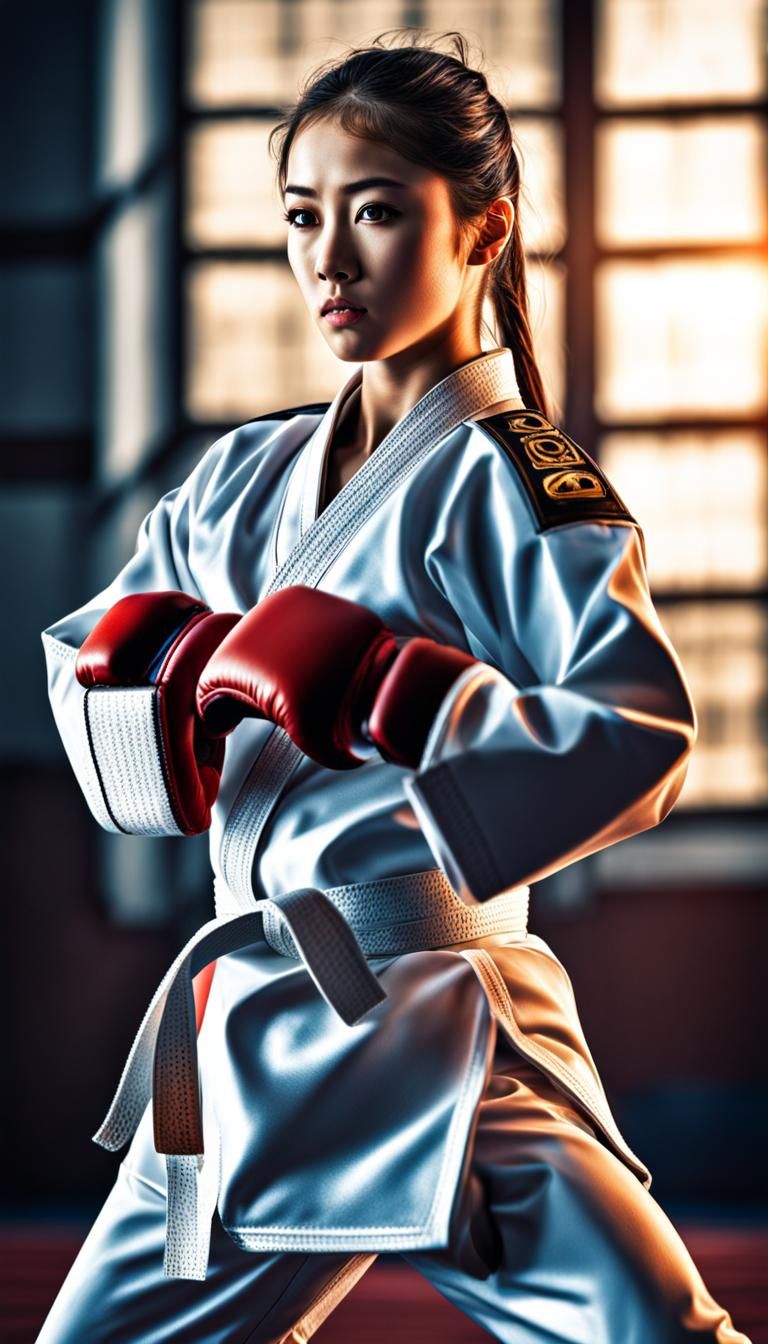 Taekwondo girl. - AI Generated Artwork - NightCafe Creator
