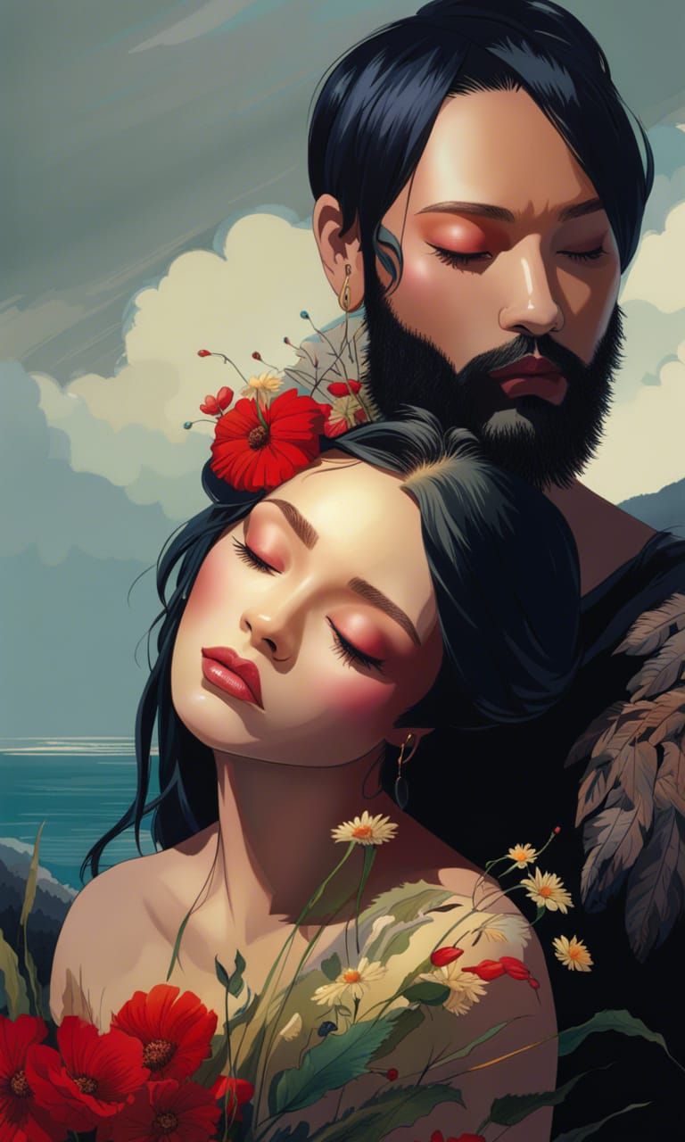 Embracing love - AI Generated Artwork - NightCafe Creator