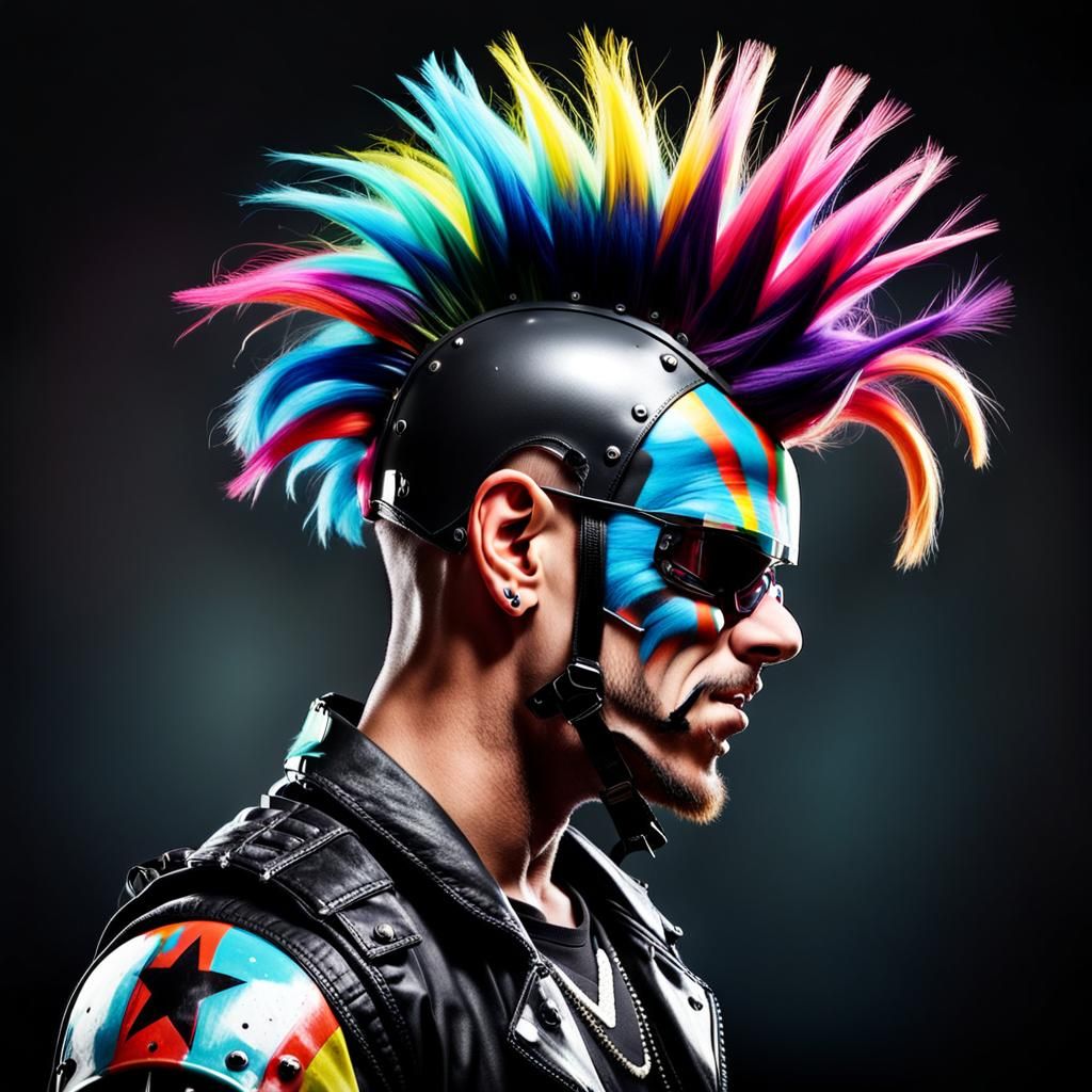 Punk helmet - AI Generated Artwork - NightCafe Creator